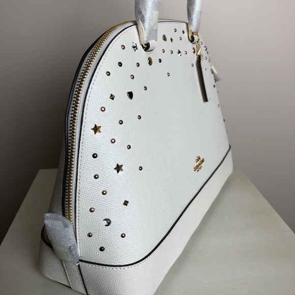 Coach | Bags | Nwt Coach Chalk Sierra Satchel W Stardust Studs | Poshmark